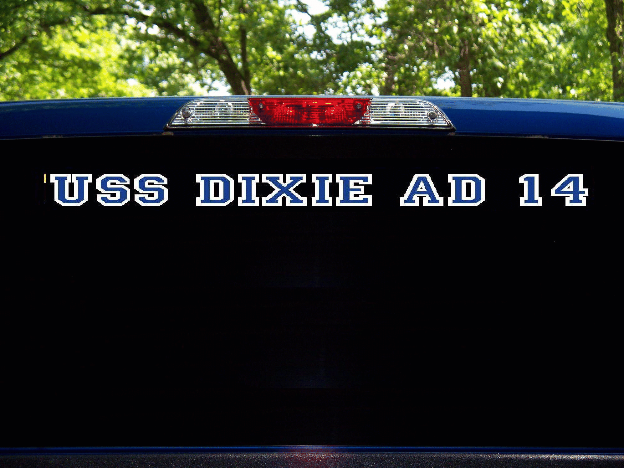 USS DIXIE AD 14 Vinyl Window Decal Two Color Car Truck RV Military USN