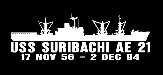 USS SURIBACHI AE 21 Silhouette Vinyl Decal 4