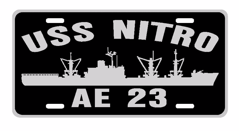 USS NITRO AE 23 Aluminum License Plate Military USN Car Truck RV P001