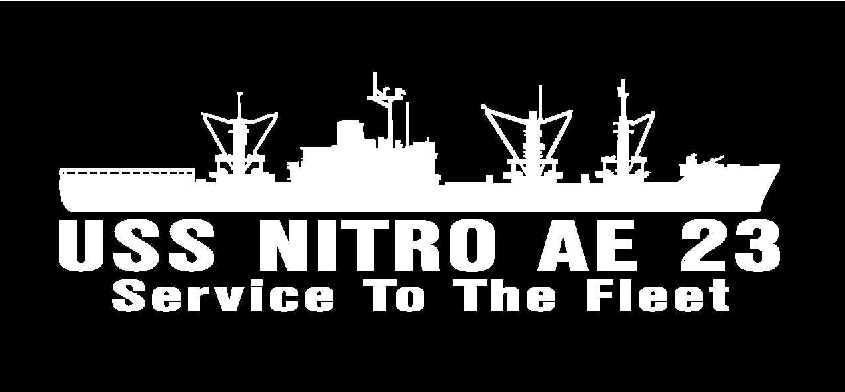 USS NITRO AE 23 Vinyl Decal 4" x 12" Ships Motto Car Truck RV Military
