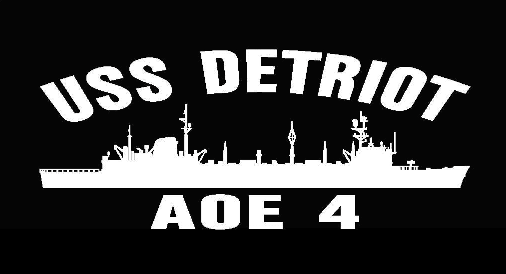 USS DETROIT AOE 4 Vinyl Silhouette Decal 11.75" x 28" Car Truck RV Mil