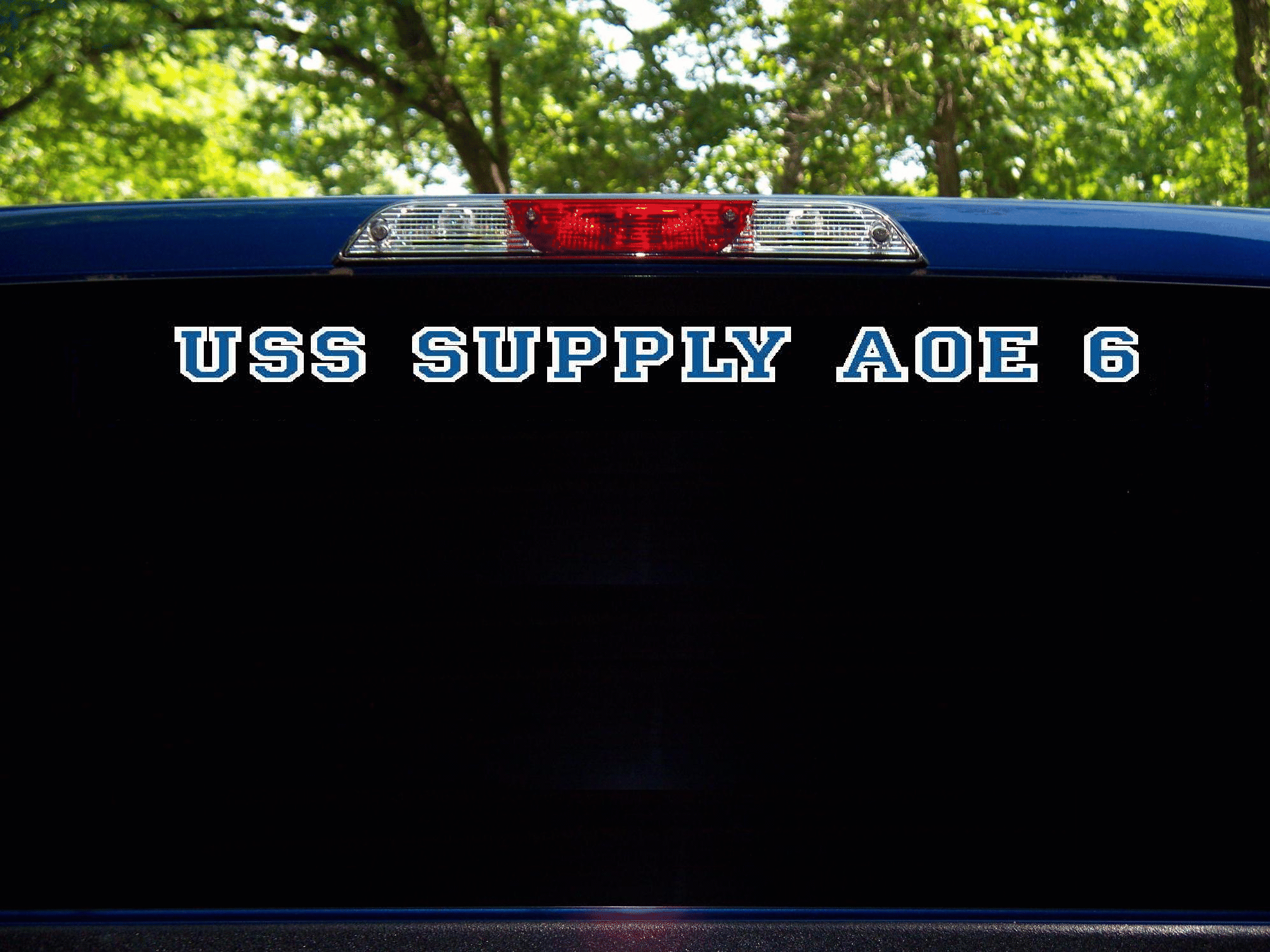 USS SUPPLY AOE 6 Vinyl Window Decal Two Color Car Truck RV Military US