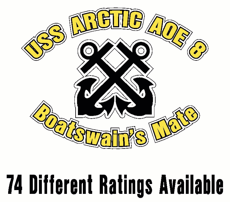 USS ARCTIC AOE 8 Rating Decal 8.1" x 5.75 Car Truck RV Military USN D0