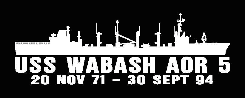 USS WABASH AOR 5 Silhouette Vinyl Decal 4" x 12" Dates of Service Car