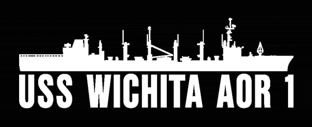 USS WICHITA AOR 1 Silhouette 1 Vinyl Decal Ships Name & Hull #, Car Tr