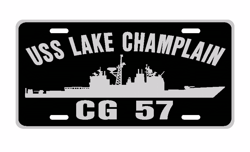USS LAKE CHAMPLAIN CG 57 Aluminum License Plate Military USN Car Truck