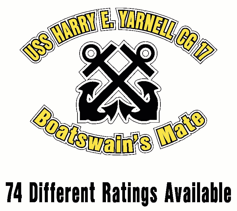 USS HARRY E YARNELL CG 17 Rating Decal 16.5" x 11.5" Car Truck RV Mili