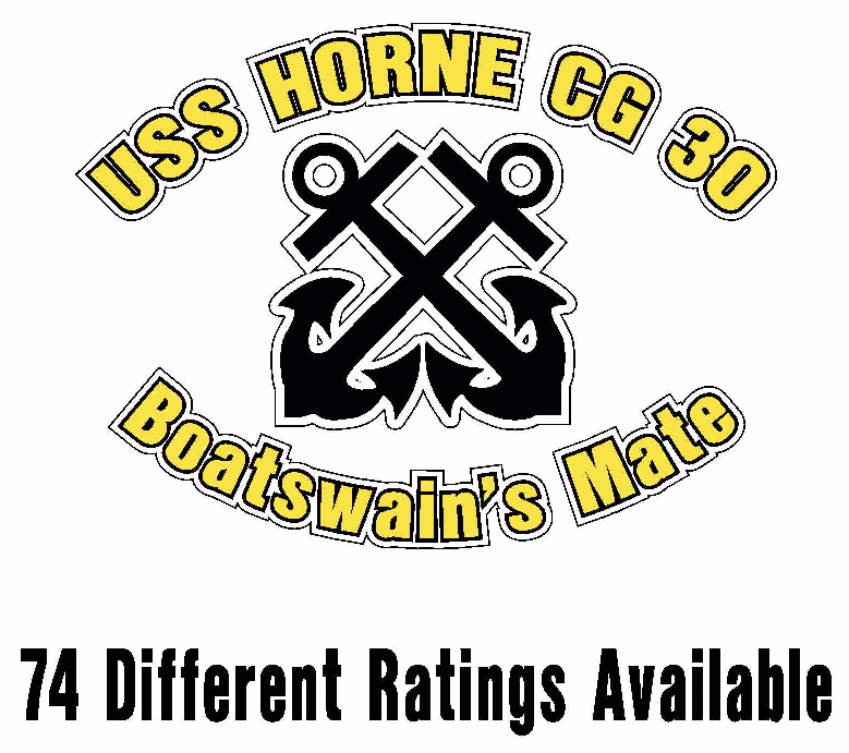 USS HORNE CG 30 Rating Decal 16.5" x 11.5" Car Truck RV Military USN D