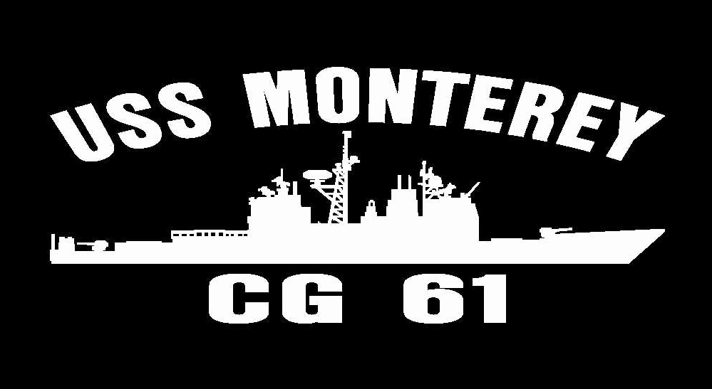 USS MONTEREY CG 61 Vinyl Silhouette Decal 4.75" x 11.5" Car Truck RV M