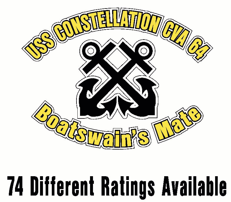 USS CONSTELLATION CVA 64 Rating Decal 11.75" x 8.3" Car Truck RV Milit