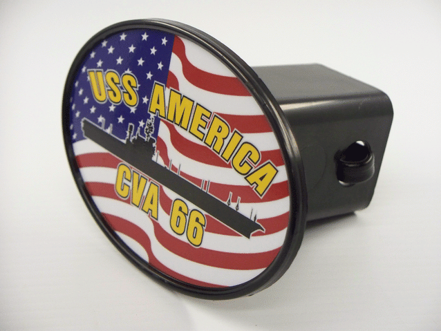 USS AMERICA CVA 66 Hitch Cover Receiver Plug Car Truck RV