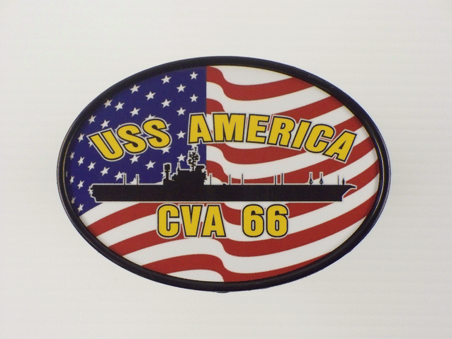 USS AMERICA CVA 66 Hitch Cover Receiver Plug Car Truck RV