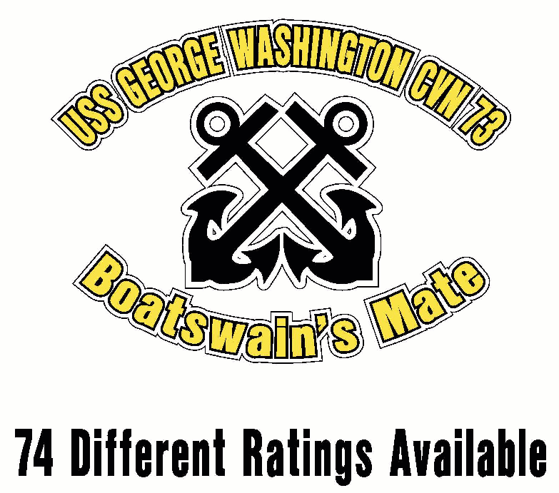 USS GEORGE WASHINGTON CVN 73 Rating Decal 16.5" x 11.5" Car Truck RV M