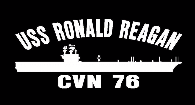 USS RONALD REAGAN CVN 76 Vinyl Silhouette Decal 4.75" x 11.5" Car Truc