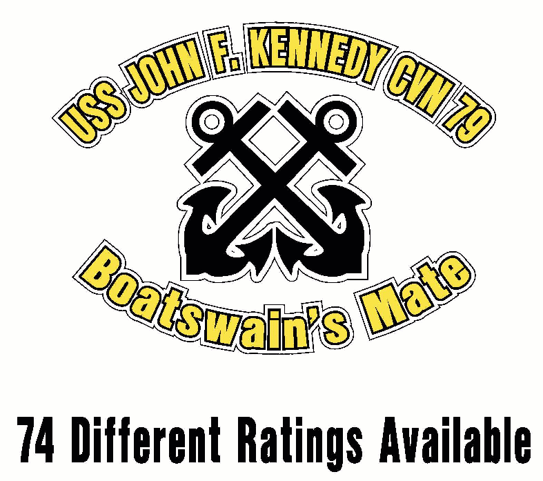 USS JOHN F KENNEDY CVN 79 Rating Decal 11.75" x 8.3" Car Truck RV Mili