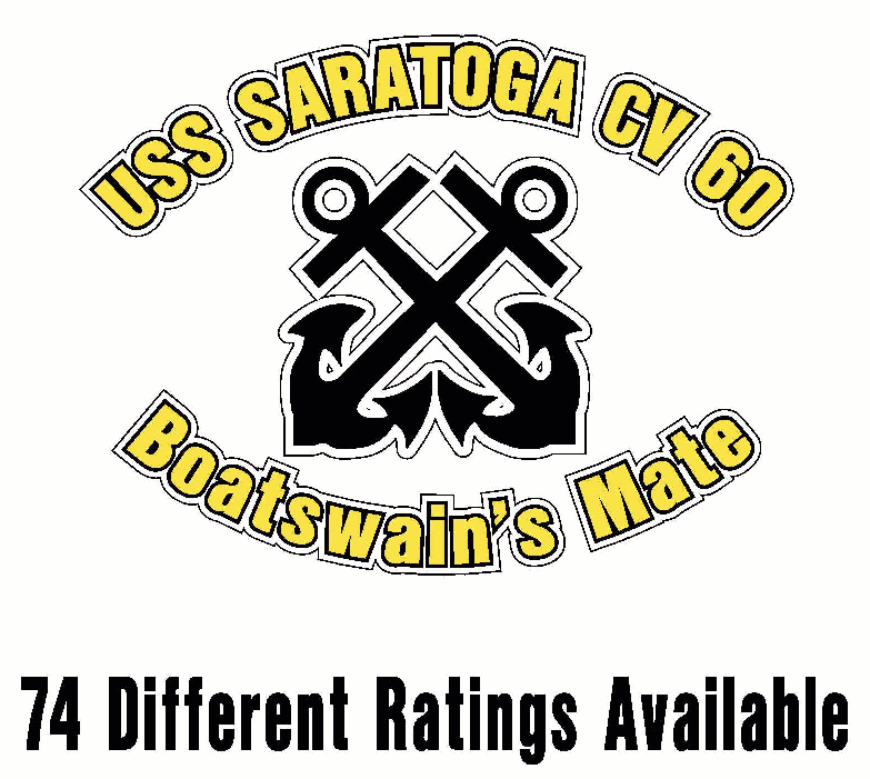 USS SARATOGA CV 60 Rating Decal 16.5" x 11.5" Car Truck RV Military US