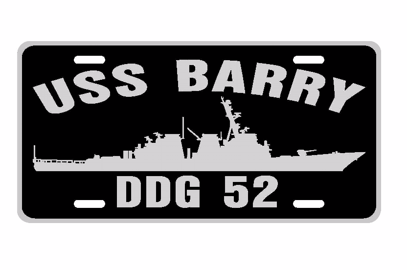USS BARRY DDG 52 Aluminum License Plate Military USN Car Truck RV P001
