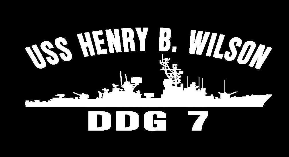 USS HENRY B WILSON DDG 7 Vinyl Silhouette Decal 11.75" x 28" Car Truck