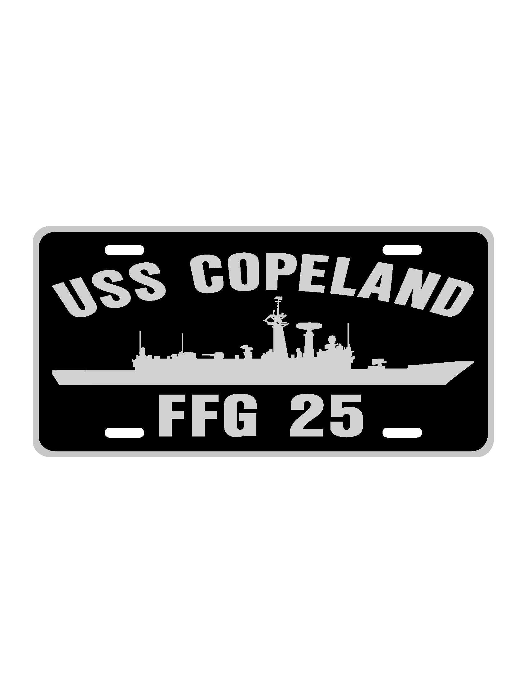 USS COPELAND FFG 25 Aluminum License Plate Military USN Car Truck RV P