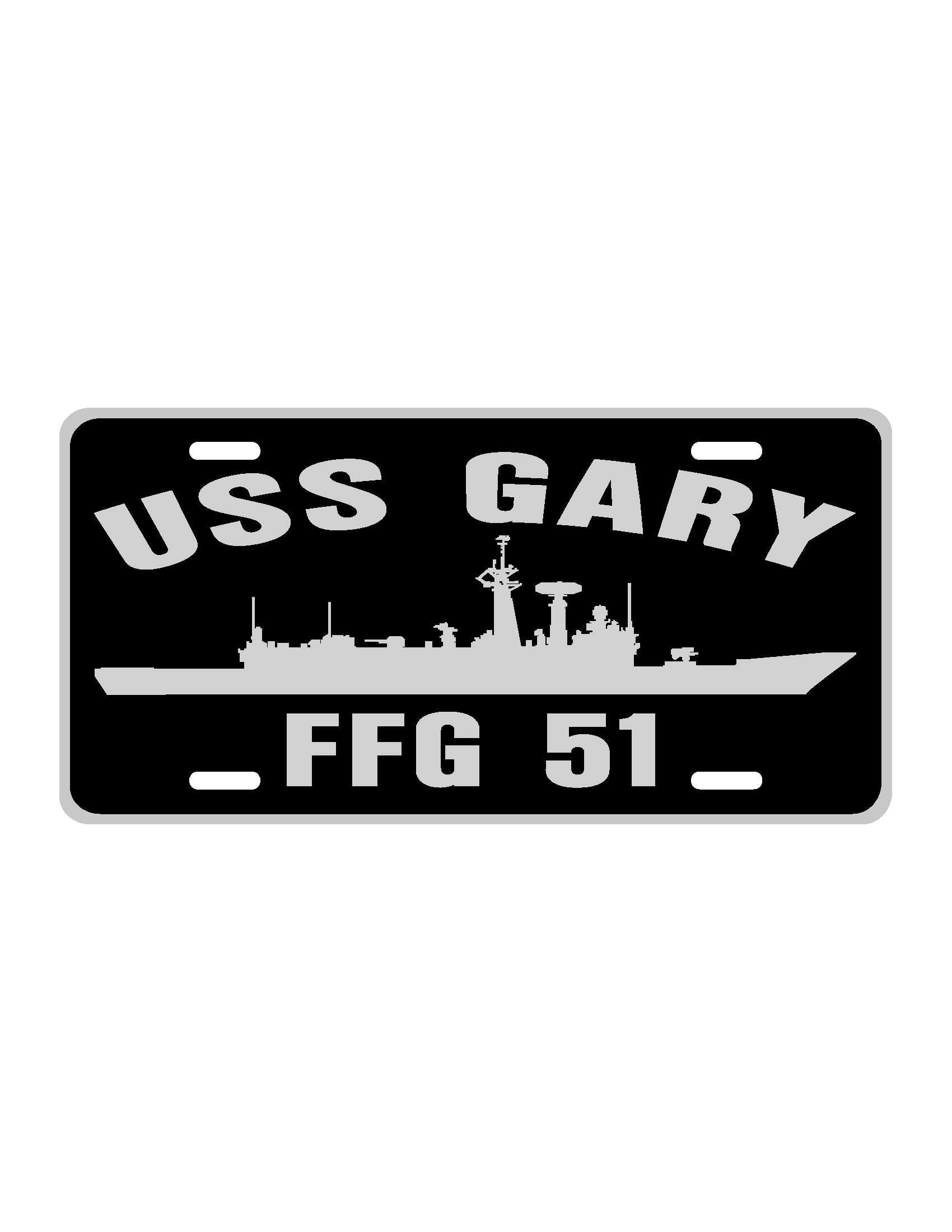 USS GARY FFG 51 Aluminum License Plate Military USN Car Truck RV P001