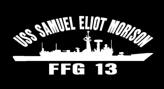 USS SAMUEL ELIOT MORRISON FFG 13 Vinyl Silhouette Decal 6.5" x 15.75"