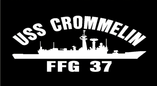 USS CROMMELIN FFG 37 Vinyl Silhouette Decal 11.75" x 28" Car Truck RV