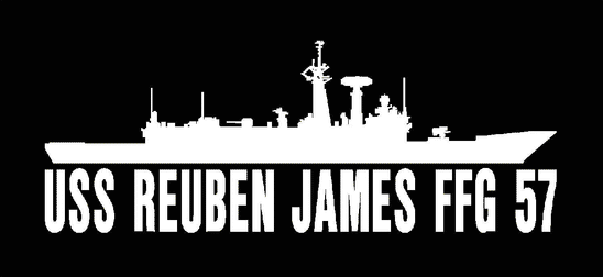USS REUBEN JAMES FFG 57 Silhouette 1 Vinyl Decal Ships Name & Hull