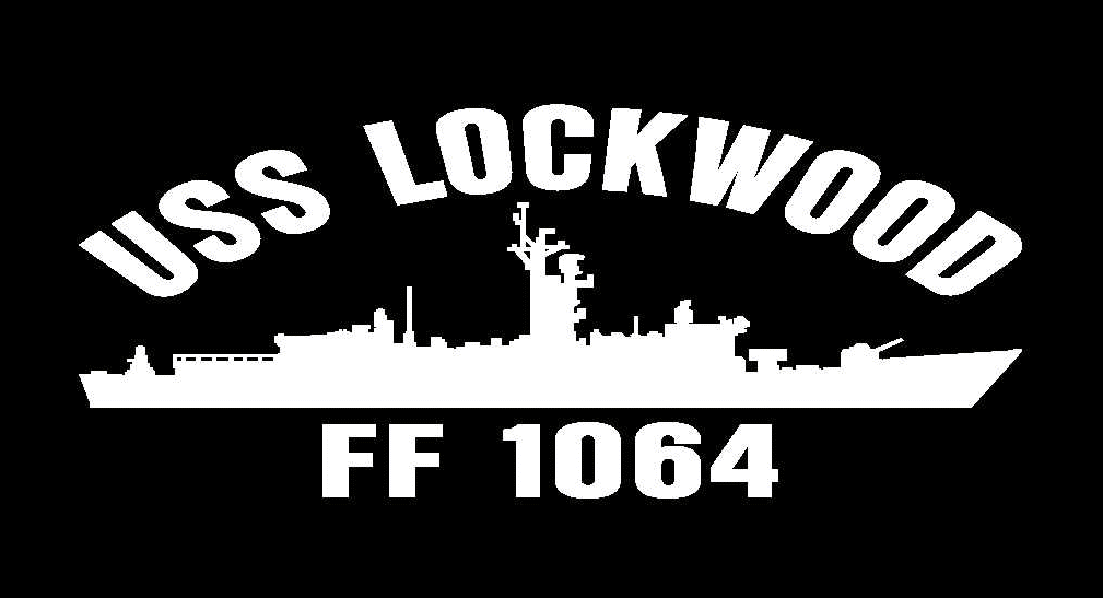 USS LOCKWOOD FF 1064 Vinyl Silhouette Decal 6.5" x 15.75" Car Truck RV