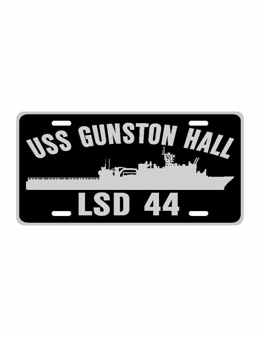 USS GUNSYON HALL LSD 44 Aluminum License Plate Military USN Car Truck