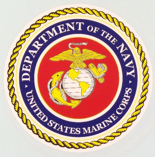 UNITED STATES MARINE Seal 4" x 4" Vinyl Window Decal Car Truck RV Mili