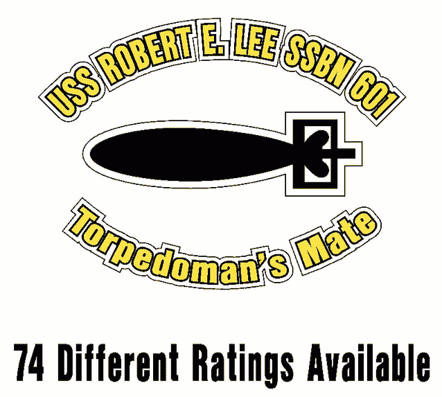 USS ROBERT E. LEE SSBN 601 Rating Decal 8.1" x 5.75 Car Truck RV Milit