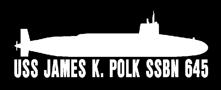 USS JAMES K POLK SSBN 645 Silhouette 1 Vinyl Decal Ships Name & Hull