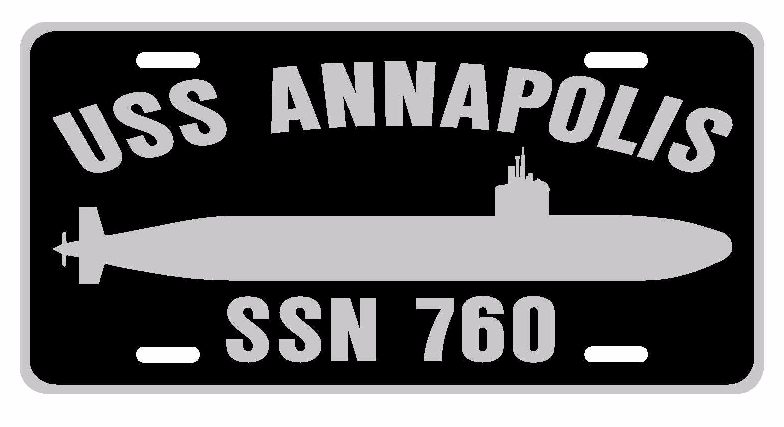 USS ANNAPOLIS SSN 760 Aluminum License Plate Military USN Car Truck RV