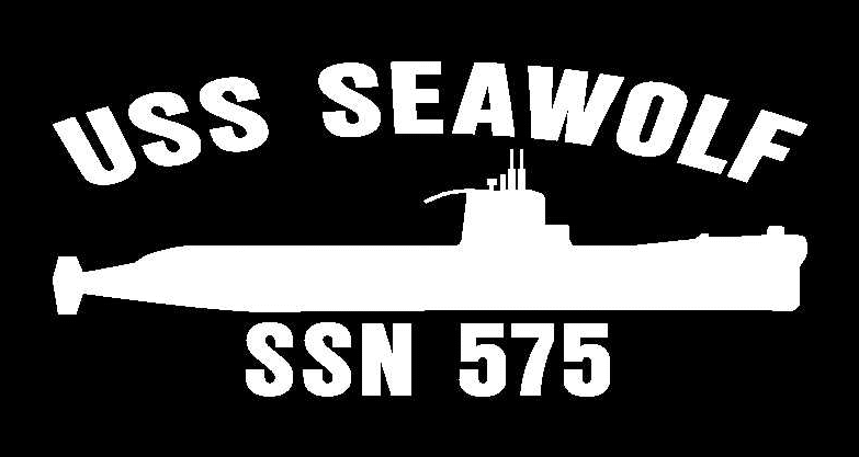 USS SEA WOLF SSN 575 Vinyl Silhouette Decal 4.75" x 11.5" Car Truck RV