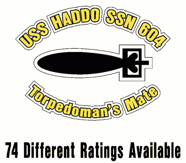 USS HADDO SSN 604 Rating Decal 11.75" x 8.3" Car Truck RV Military USN