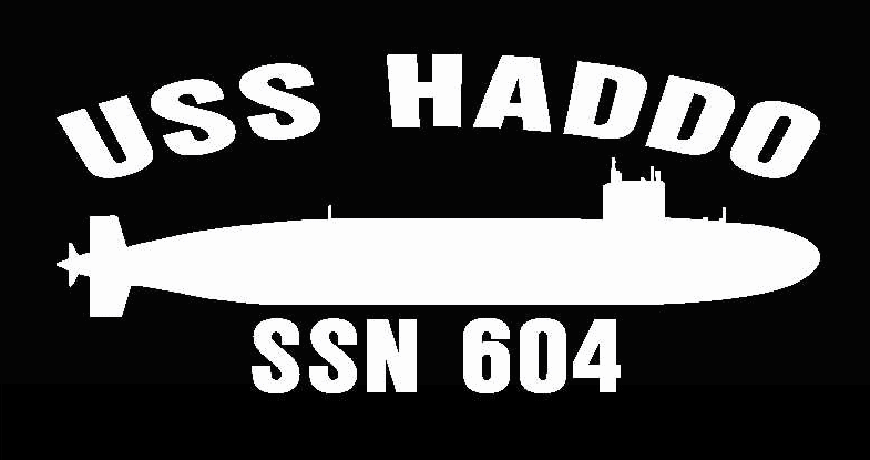 USS HADDO SSN 604 Vinyl Silhouette Decal 11.75" x 28" Car Truck RV Mil