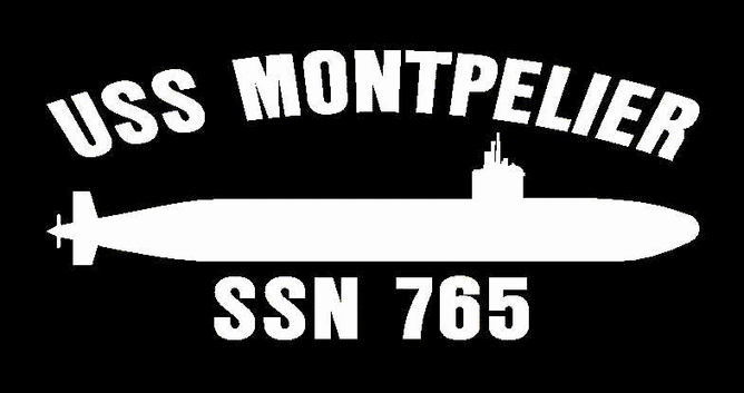 USS MONTPELIER SSN 765 Vinyl Silhouette Decal 4.75" x 11.5" Car Truck