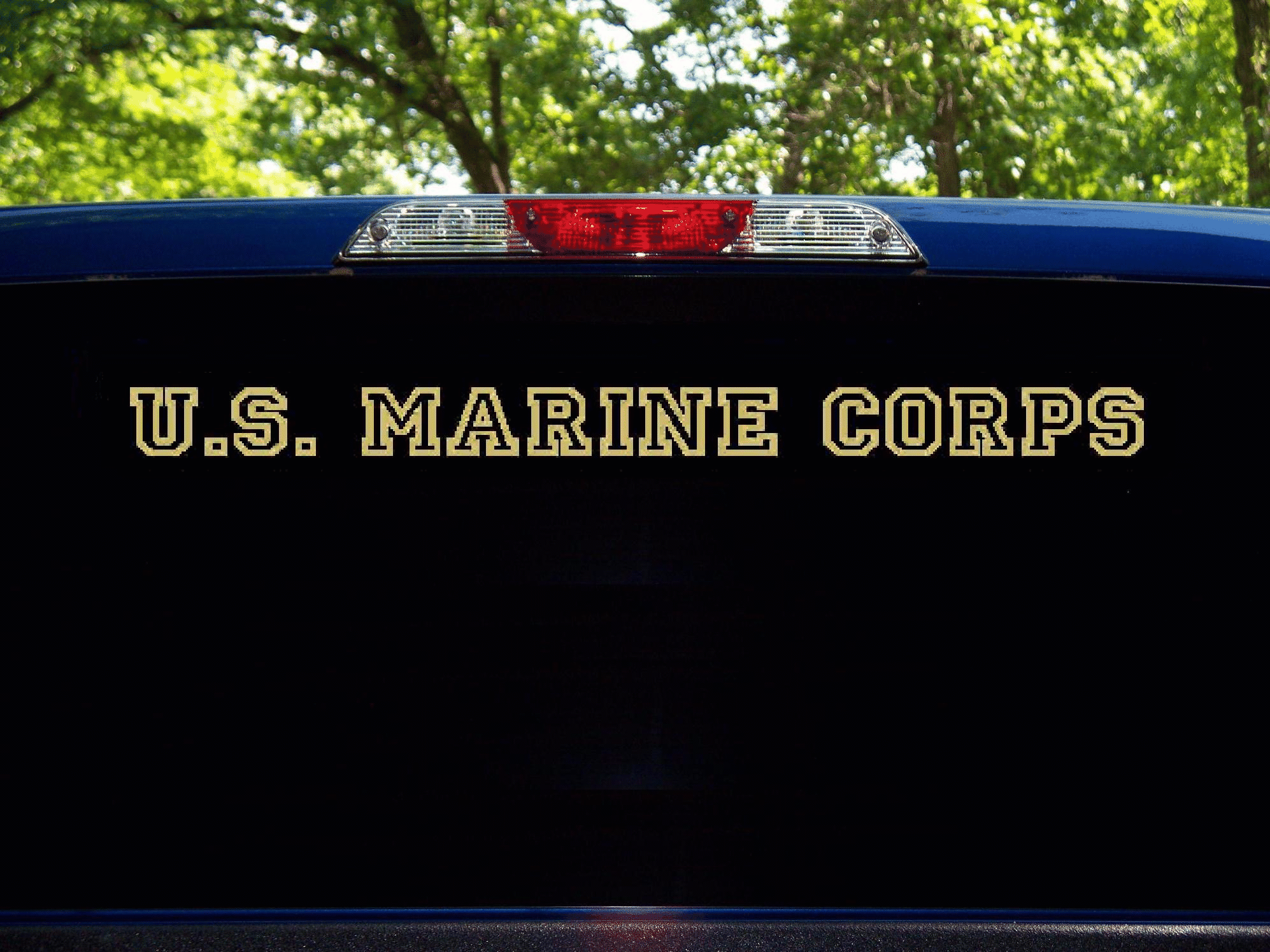 U.S. MARINE CORPS Vinyl Window Decal Single Color Car Truck RV Militar