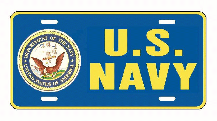 U S NAVY With SEAL Aluminum License Plate Military USA Car Truck RV P0